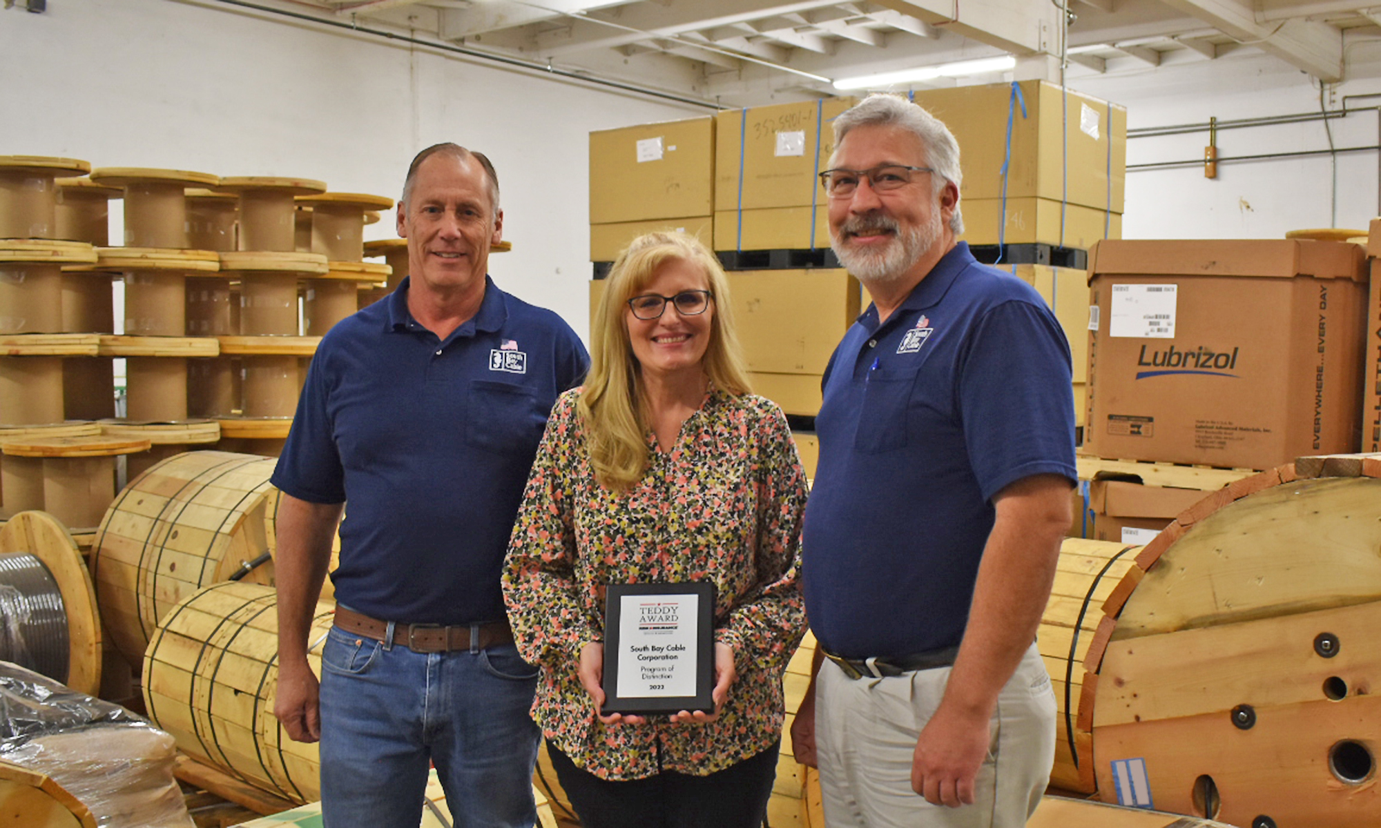 SBC wins a 2022 Teddy Award for safety • South Bay Cable