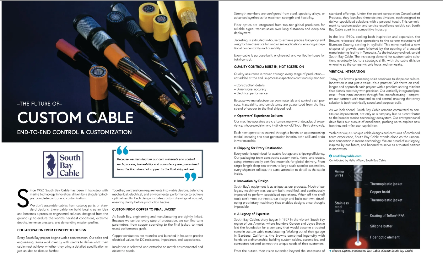 End-to-End Control in Cable Design • South Bay Cable